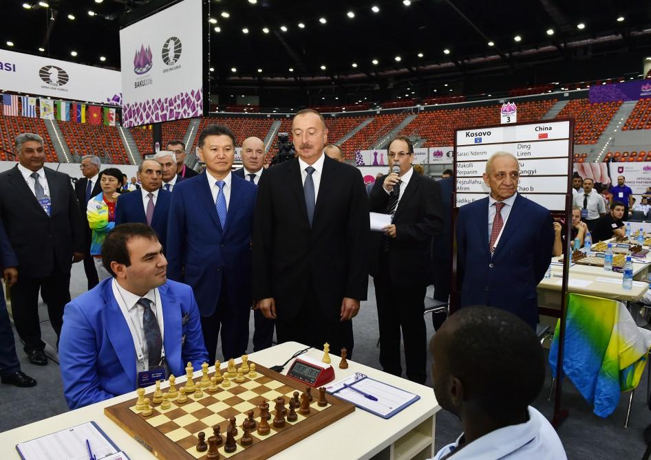 President Aliyev attends Chess Olympiad's 1st round opening [UPDATE ...