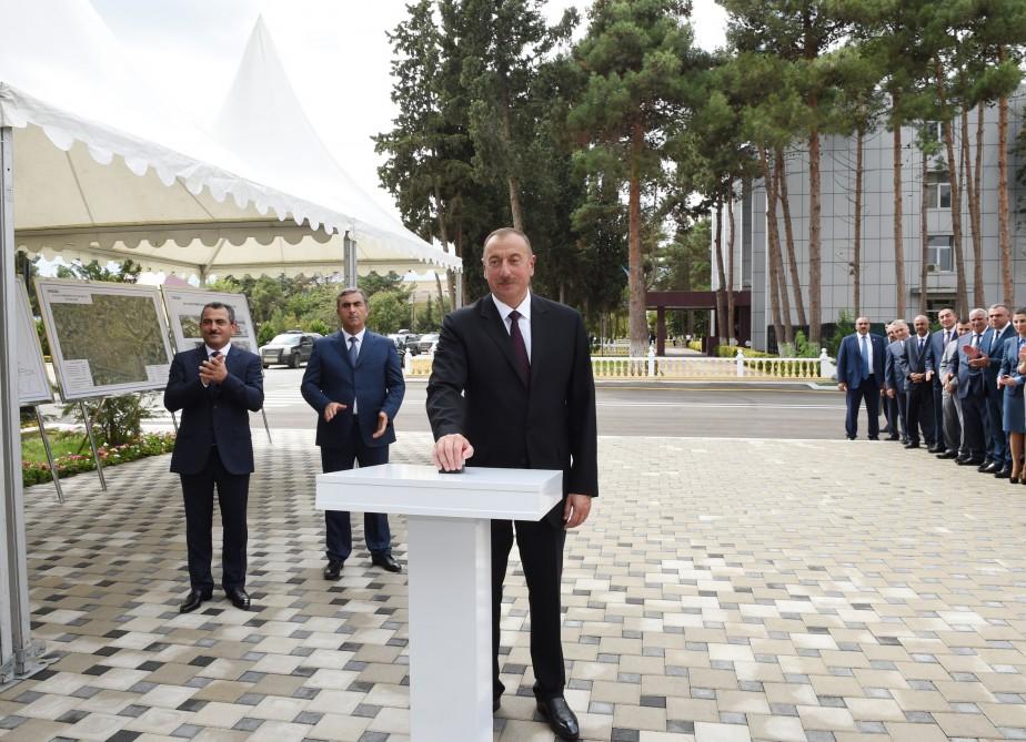 President Ilham Aliyev opened new drinking water line in Salyan [PHOTO]