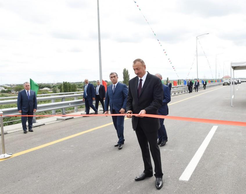 Ilham Aliyev opens section of Alat-Astara-Iran state border highway [PHOTO]