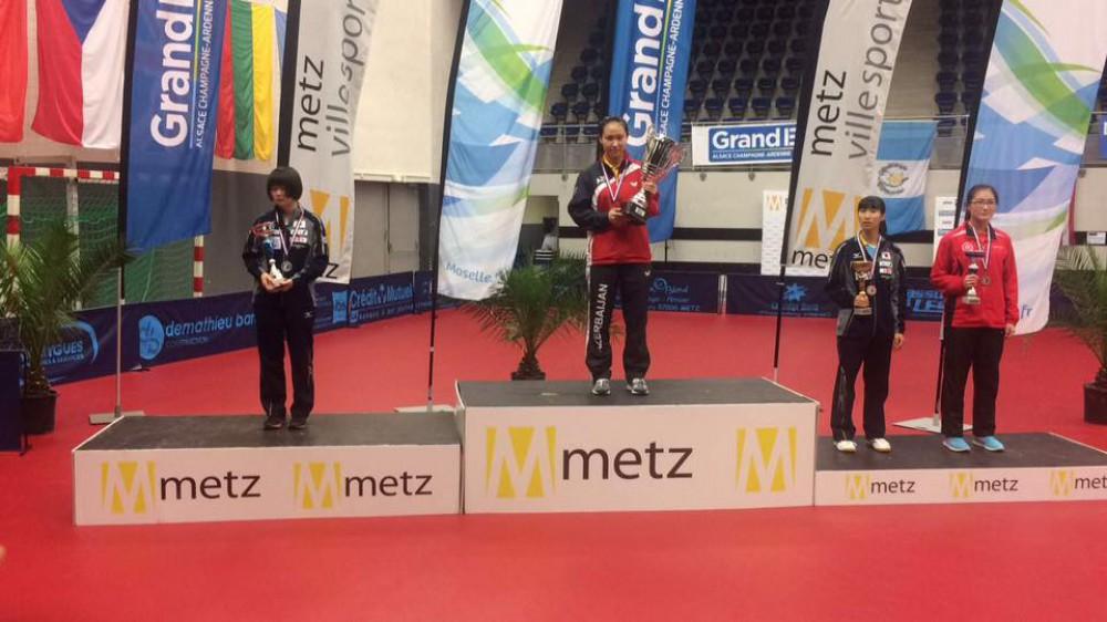 Azerbaijani Female Table Tennis Player Wins Gold At French Open [photo]