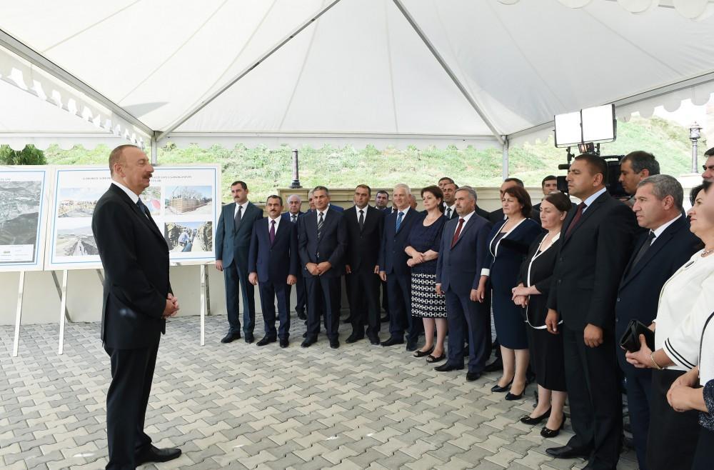 President Ilham Aliyev inaugurates drinking water supply project in ...