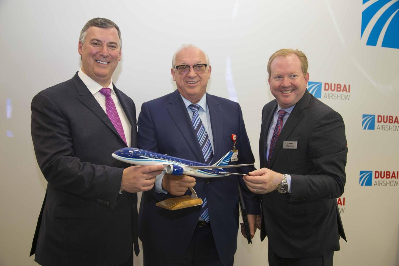 AZAL and Boeing signed agreement on purchase of new modern aircrafts ...