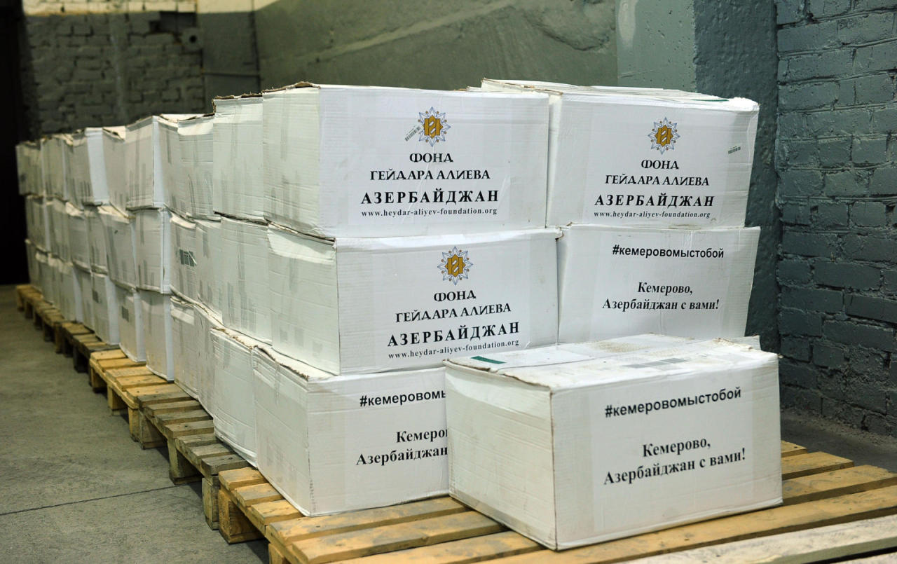 Heydar Aliyev Foundation sends aid to victims of Kemerovo mall fire [PHOTO]
