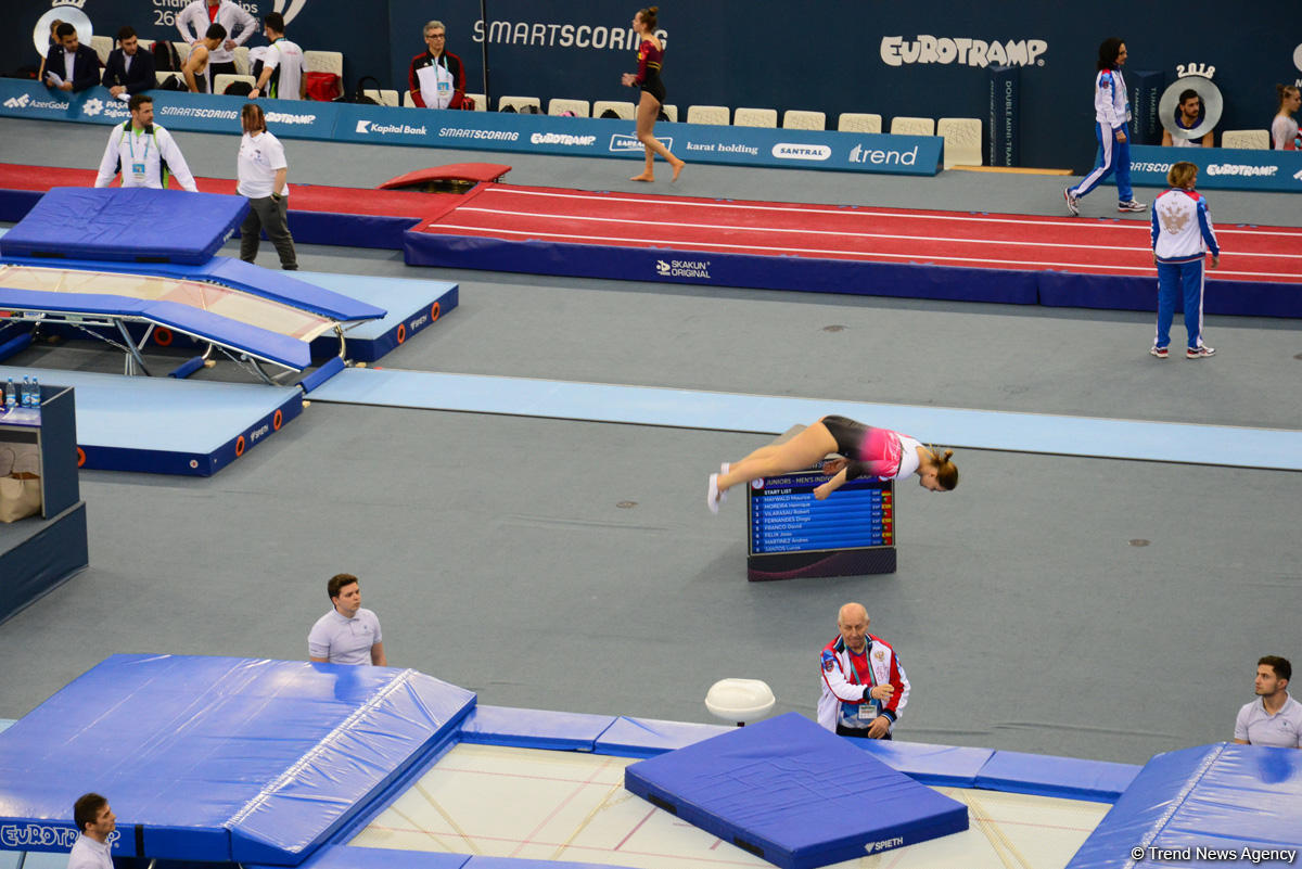 Day 2 of European Championships in Trampoline, Double Mini-Trampoline ...