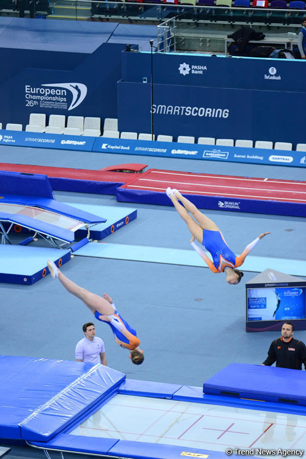 Day 3 of European Championships in Trampoline, Double Mini-Trampoline ...