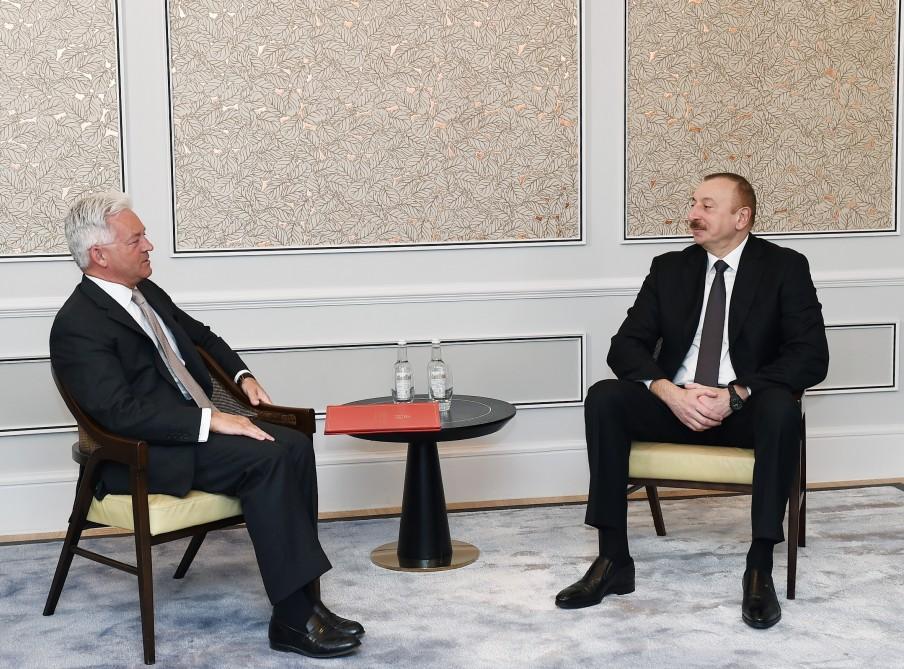 President Aliyev meets UK minister of state Alan Duncan