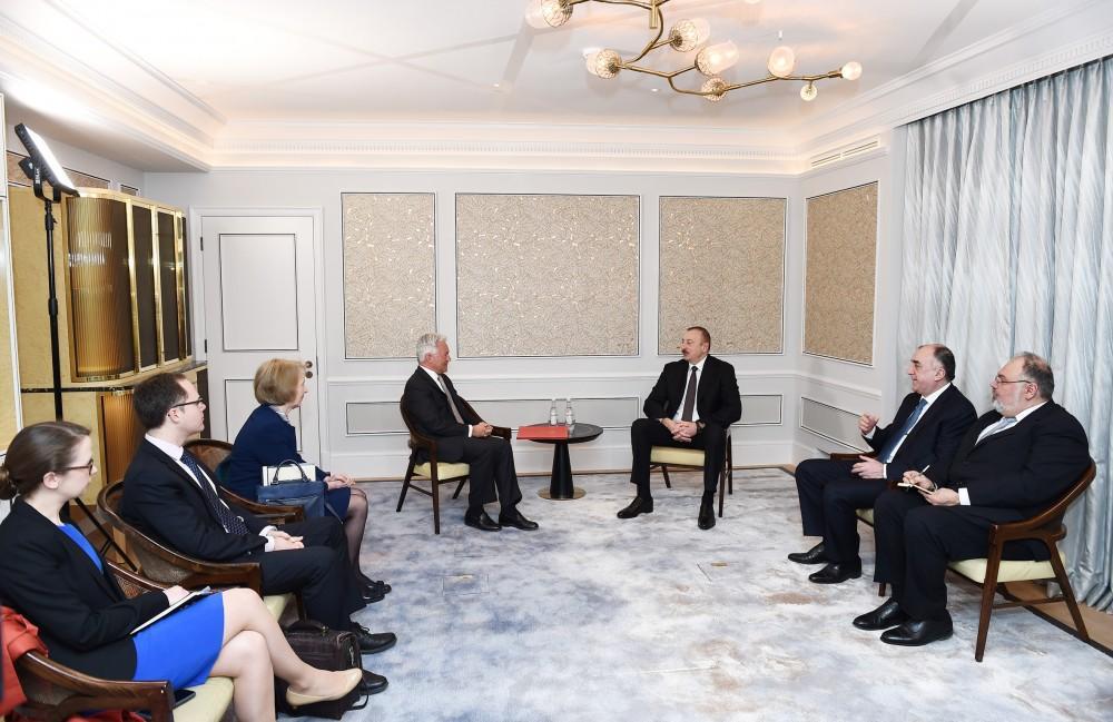 President Aliyev meets UK minister of state Alan Duncan