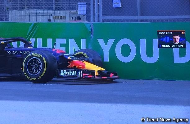 Red Bull Racing pilot crashes into wall during practice session in Baku ...