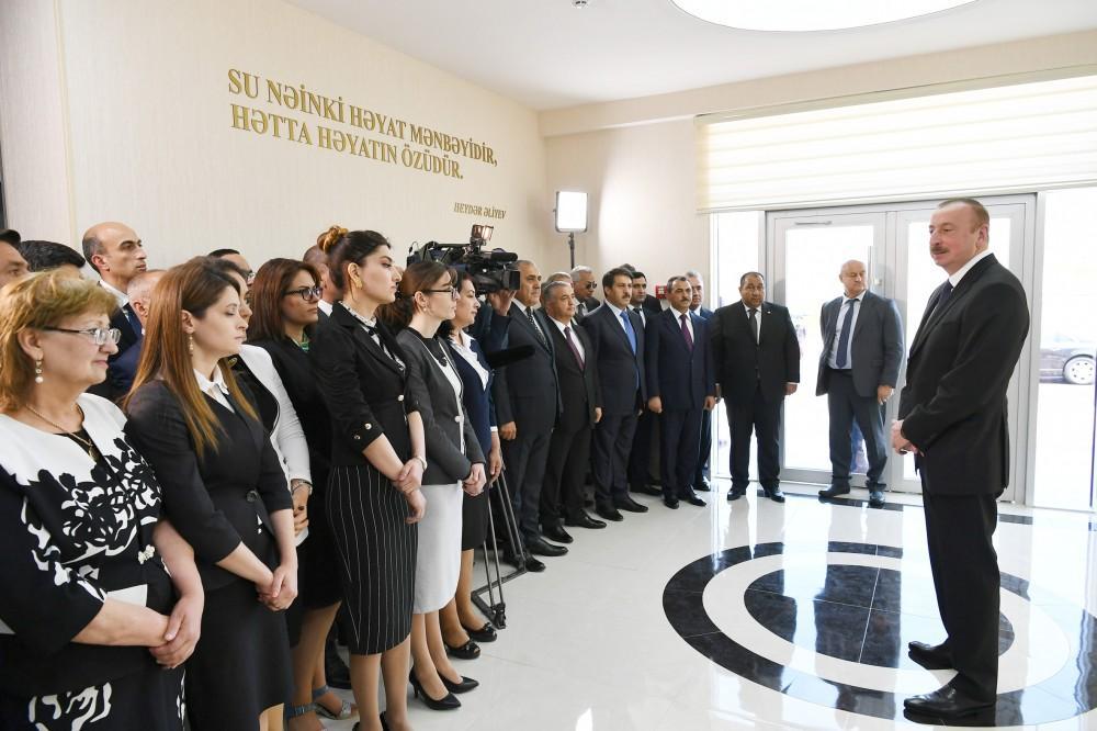 President Aliyev attends ceremony to launch drinking water supply in ...