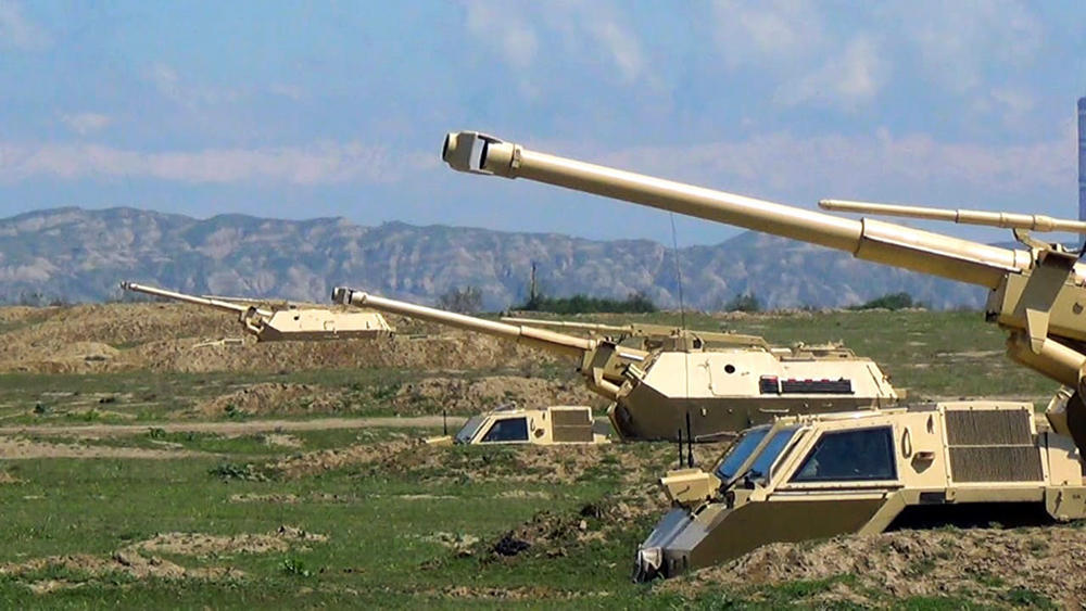 Azerbaijan’s Army conducts practical firing from self-propelled ...