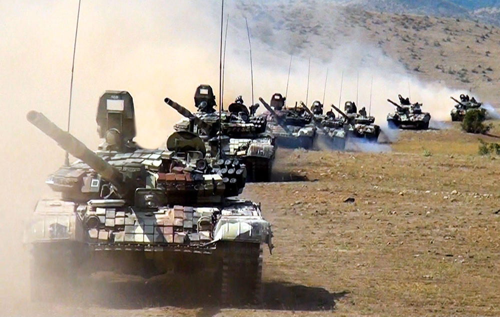Azerbaijan’s troops in drills moving forward to operational areas ...