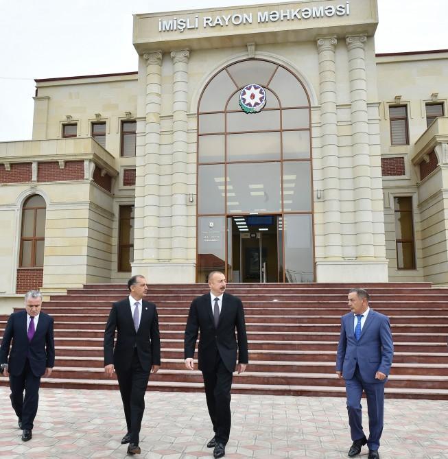 President Ilham Aliyev viewed conditions created at new building of ...