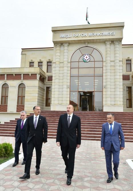 President Ilham Aliyev viewed conditions created at new building of ...