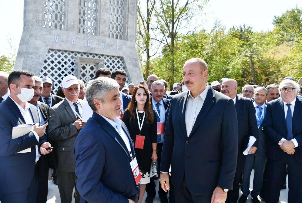 President Aliyev holds cordial conversation with residents during Vagif ...