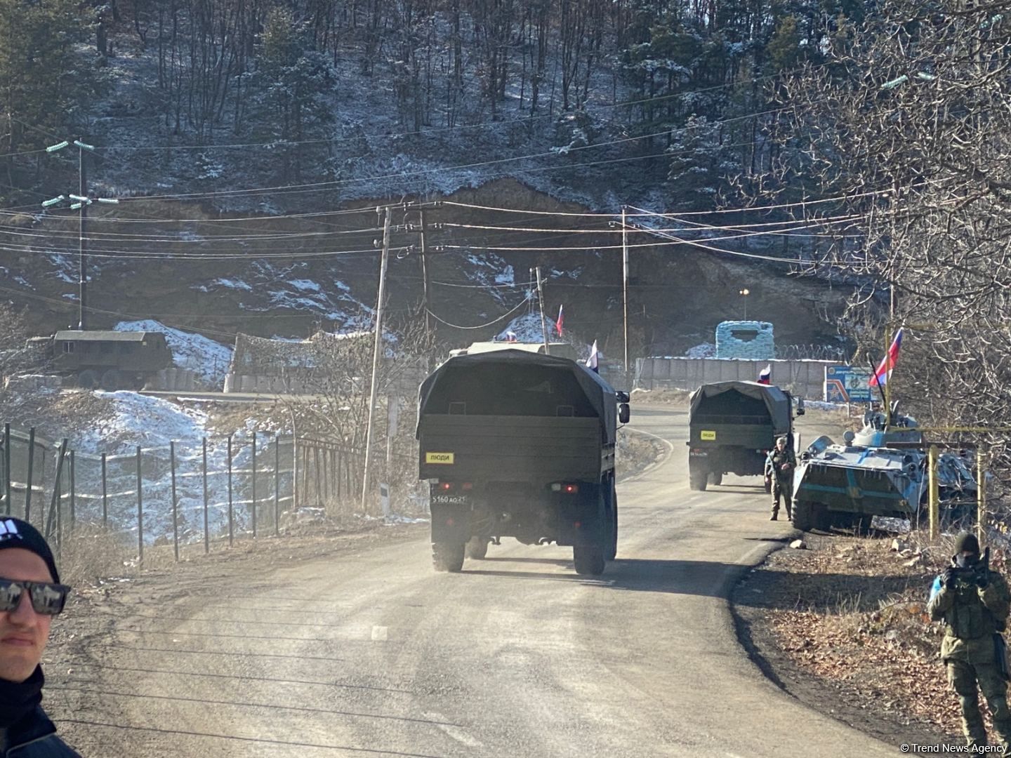 Russian Peacekeepers' supply vehicles pass freely along Azerbaijan's ...