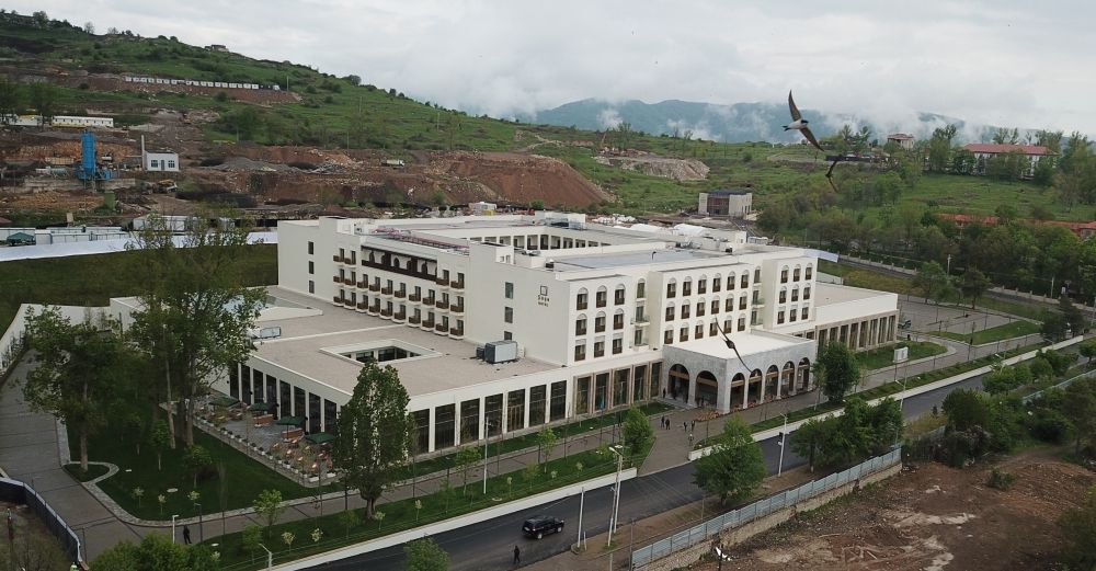 President and First Lady attend inauguration of Shusha Hotel-Congress ...