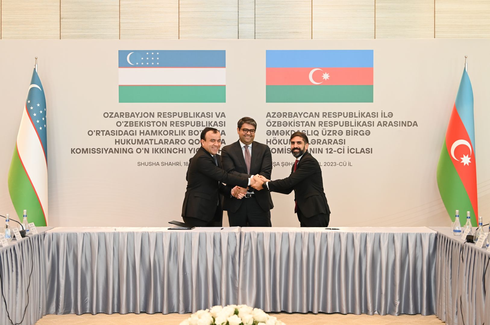 Azerbaijan Minister of Economy holds meeting with Uzbekistan Minister ...