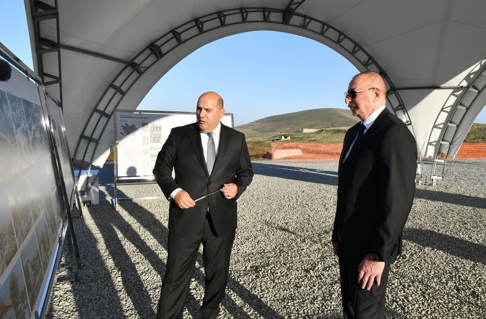 President Ilham Aliyev lays foundation of Gargabazar village in Fuzuli ...