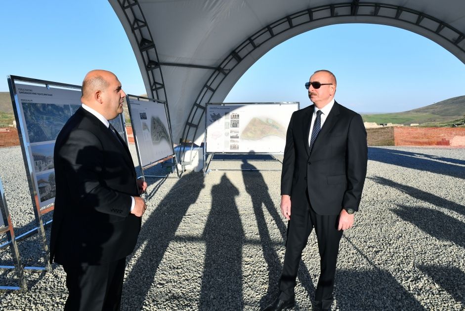 President Ilham Aliyev lays foundation of Gargabazar village in Fuzuli ...