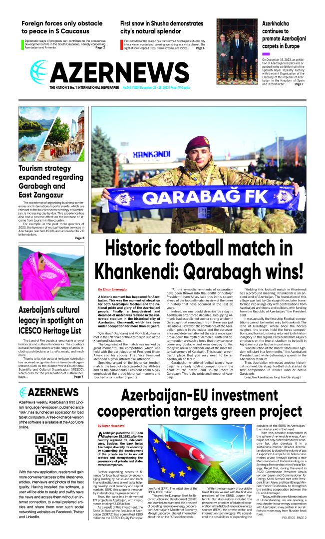 AZERNEWS releases another print issue