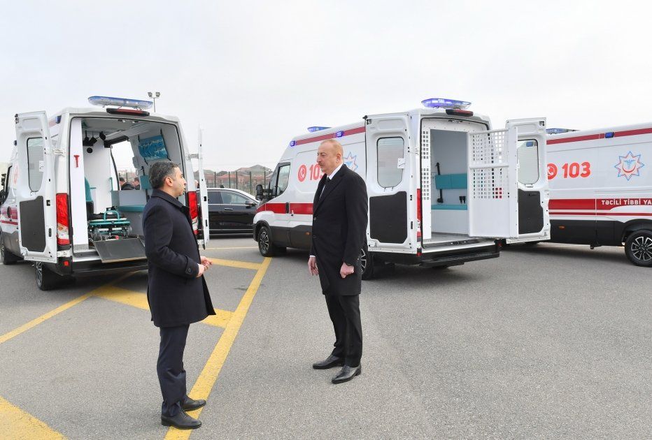 President Ilham Aliyev viewed newly acquired modern ambulances [PHOTOS ...