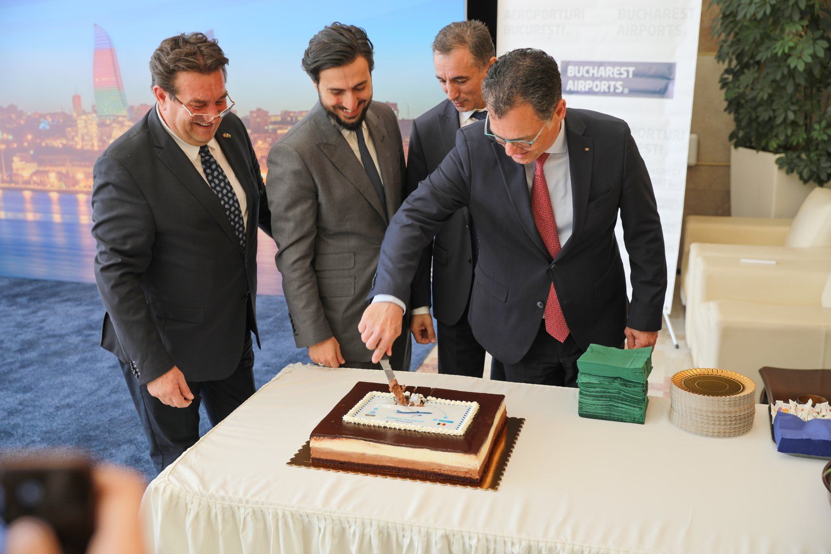 Ceremonial event in Bucharest welcomes AZAL's inaugural flight [PHOTOS]