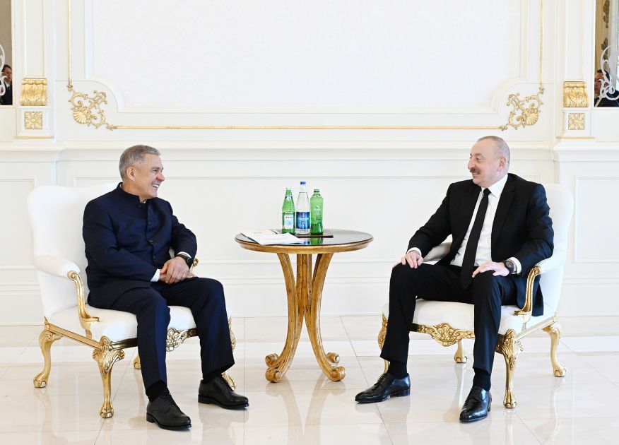 President Ilham Aliyev meets with Rais of Republic of Tatarstan of ...