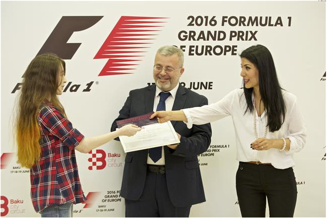Winners of Baku City Circuit F1 writing contest named